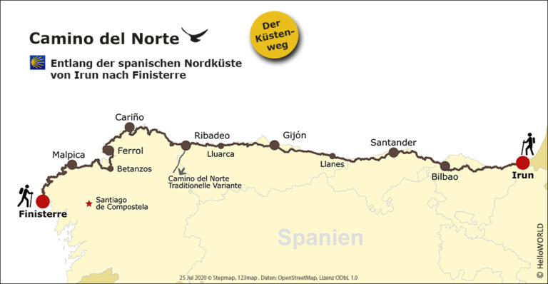 Jakobsweg Übersicht | Alle Infos zu Pilgerwegen in Spanien und Portugal